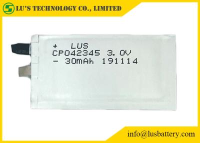 China Flexible LiMnO2 Ultra Thin Cell Cp042345 3 Volt 35mAh For IOT RFID for sale