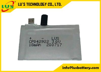 China 18mAh Disposable Ultra Thin Battery CP042922 3.0V RFID LimnO2 HRL for sale