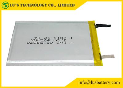 China 3v 900mah LiMnO2 Thin Cell CP155070-4S Disposable For PCB Board for sale