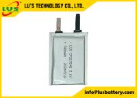 China 3v 340mah RFID Lithium Polymer Battery CP203040 Wires Terminals HRL Coating for sale