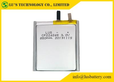 China 3.0v 850mah Thin Cell Battery LimnO2 CP224248 For Bluetooth Tags for sale