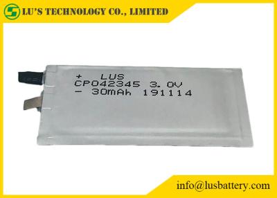 China 3V 30mAh Primary Li Battery RFID Ultra Thin CP042345 UL1642 For Credit Card for sale