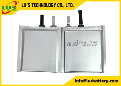 China Limno2 Flat Lithium Battery CP334548 1400mah Non Rechargeable 3V Lipo Battery CP334547 for sale
