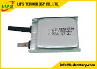 China 3.0V Li MnO2 Ultra Thin Batteries CP502530 800mAh Primary Polymer Battery LP502530 for sale