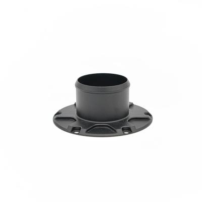 China Customized CNC Metal Machining Parts with Aluminum Tube Interfaces and Black Anodized Surface Treatment for sale