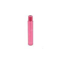 China 304 Stainless Steel cnc precision turned parts 6061 7075 Aluminum Alloy Pink Anodized Threaded Stud for sale