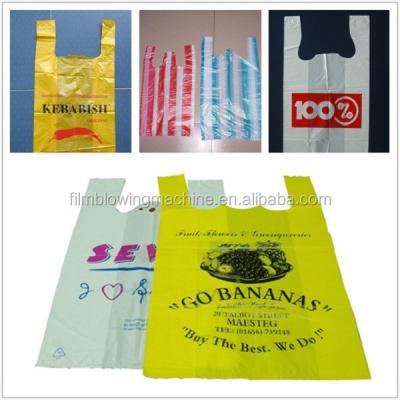 China Plastic Industry Shopping Bag Making Machine Sealing Heating And Cold Cutting Line for sale
