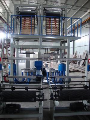 China Automatic Plastic Film Blowing Machine Nylon Double Pad Holder Film Blowing Extruder for sale