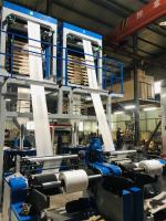 China High Speed Double Die Head Plastic HDPE LDPE Polythene Biodegradable Film blow machine price for sale