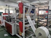China High quality hot sale plastic T-shirt bag flat bag 4 lines cutting machine for sale