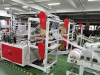 China 2-layer 4-line Biodegradable plastic film Heat sealing and Cold cutting bag making machine flat garbage bag T-shirt shopping bag for sale