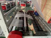 China High speed  6 lines PE plastic film Heat sealing and Cold cutting bag making machine for sale