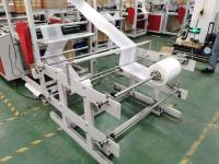 China Double layer 4-line heat sealing and cold cutting bag making machine T-shirt garbage bin grocery bioplastic PLA PBAT bag cutter for sale