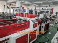 China Full automatic two lines biodegradable disposable T-shirt plastic shopping bag making machine price for sale