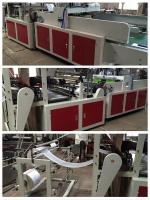 China full automatic 4 lines double layers heat bottom sealing and cold cutting  bag making machine for sale