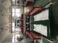 China 4 lines double layers heat bottom sealing and cold cutting HDPE LDPE plastic film T-shirt vest flat shopping bag making machine for sale