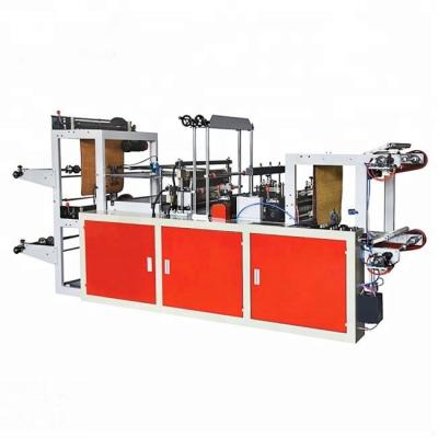 China High Speed Dot-break Continuous paper cored/coreless rolling bag making machine for T-shirt shopping bag Flat garbage bag Price for sale