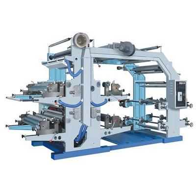 China 4 Four Color Logo label Paper cup Plastic PE PP film roll T-shirt shopping bag Flexographic Printing Machine Flex Flexo printer for sale