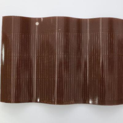 China 50W Customized Curved Solar Roof Tiles with 25A Max Fuse Current - BIPV Solar Panel Module 685×420×9 mm for sale