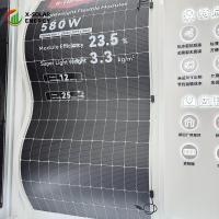 China 580W Lightweight Flexible Solar Panel 23.8% Efficiency BIPV Module 2260×1219×3mm for sale