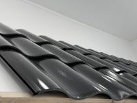 China Sunerise Red Solar Roof Tiles BIPV 50W Curved Arched Tile Waterproof Fireproof for Roof for sale