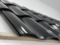 China Hantile 50W BIPV Solar Panel Curved Tile Red Black TOPCon Cell 44°C Operating Temperature for sale