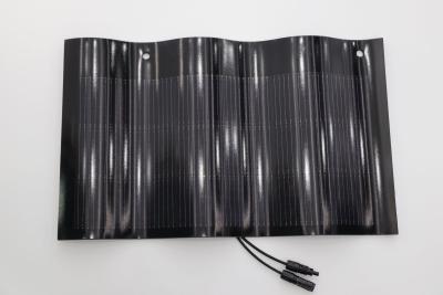 China 50W Curved BIPV Transparent Double Glass Solar Tile 685x420mm for Rooftop for sale