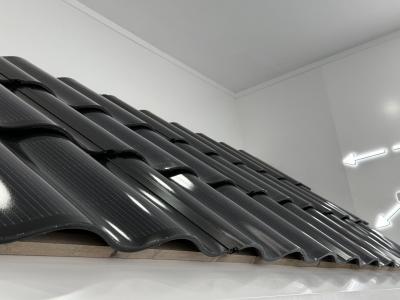 China 50W Home Energy Solar Curve Roof Tiles 8.62A Short-Circuit Voltage Black Solar Panel Roof Tiles for sale