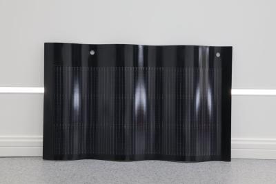 China Hantile Curved Solar Roofing Slate Tiles 50W Photovoltaic Solar Roof Shingle TOPCon 685x420mm for sale