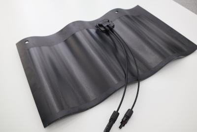 China 50W Thin Film Solar Roof Tiles Curved 685x420mm for Solar Energy System for sale
