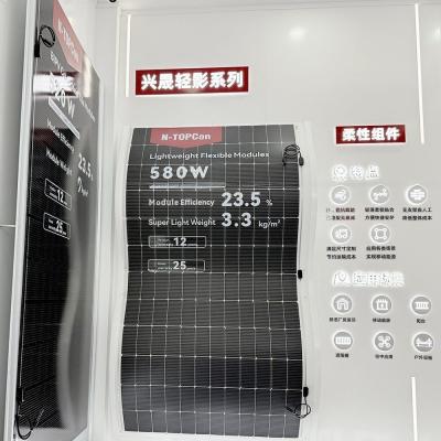 China 580W Flexible Solar Panel 25A Fuse BIPV Module for Curtain Wall Photovoltaic System for sale