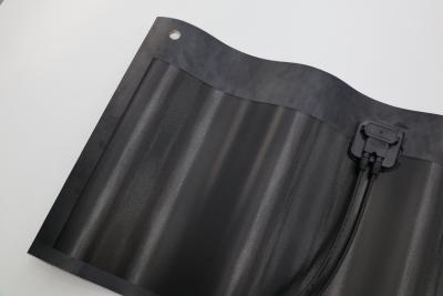 China 50W Solar BIPV Curved Roof Tile with TOPCon Cells, 685x420mm Size, DC 1000/1500V System Voltage for sale