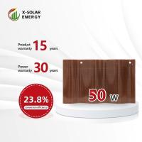 China X-Solar Energy Curved BIPV Roof Tiles 685x420mm with 2400Pa Load Capacity and DC 1000/1500V System Voltage for sale