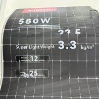 China 580W Flexible Solar Panel 18 Cell BIPV Module Black Soft Photovoltaic Panel for Roof Durability for sale