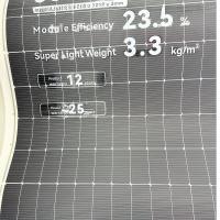 China Flexible 580W Black Soft 18 Cell BIPV Solar Panel 25A Max Fuse Current for sale