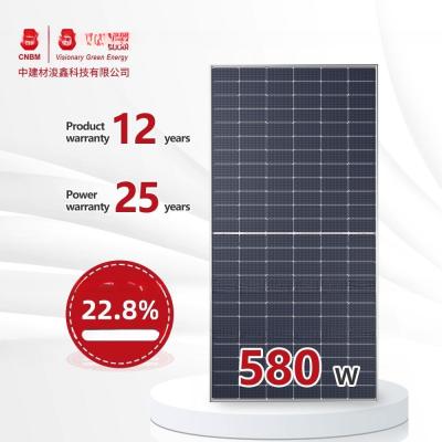 China 580W Dual Glass TOPCon Solar Panel with 22.7% Efficiency and 2278×1134mm Dimensions for Flexible Roof Applications for sale
