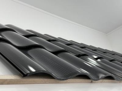 China 50W Curved Solar Panel Waterproof Colorful Roof Tile 5.98V High Strength Building Integrated PV for sale