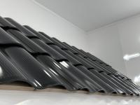 China 50W BIPV Solar Curved Roof Tile 685x420mm TOPCon Cell High Efficiency for Residential House for sale
