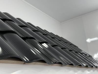 China 50W BIPV Solar Curved Roof Tile 685x420mm TOPCon Cell High Efficiency for Residential House for sale