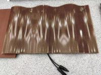 China 50W BIPV Solar Tile Double Glass Curved Panel 685x420mm for Roof Balcony Fence Facade for sale