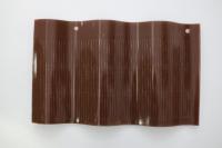 China 50W BIPV Solar Roof Curve Tile T Type Thin Film Photovoltaic Glass Shingle Panel 685x420mm for sale