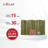 China 50W Curved Solar BIPV Tiles with 685x420mm Size and 2400Pa Snow Load Capacity for Sustainable Building Integration for sale