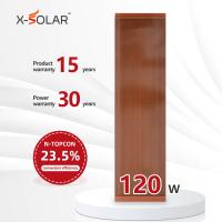 China Orange 120W Double Glass Flat Solar Tile Modules with TOPCon Cells 1630×440×29mm IP68 Rated for sale