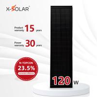 China 120W Black BIPV Solar Panel Flat Tile 1630x440mm Double Glass Roof Module with TOPCon Cells for sale
