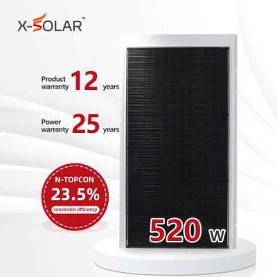 China 520W BIPV Solar Panels with 48.65V Open Circuit Voltage for Color Steel Roofs - 2400x1314mm Size for sale