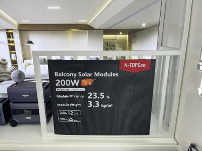 China Sunport 580W Flexible Solar Panel 2260x1219x3mm TOPCon Balcony PV Module for sale