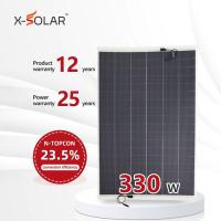 China 330W Semi Flexible Solar Panel HJT Cell ETFE RV Awning Transparent Bificial Module 1000V 1500V DC for sale