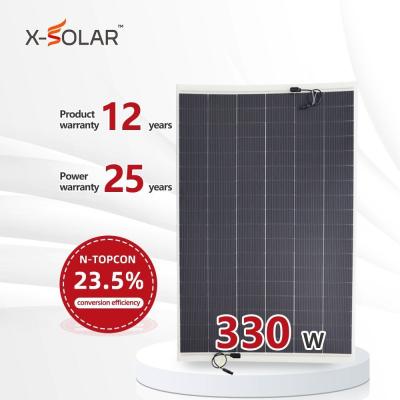 China 330W Semi Flexible Solar Panel HJT Cell ETFE RV Awning Transparent Bificial Module 1000V 1500V DC for sale