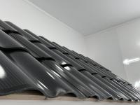 China 50W BIPV Curved Solar Roof Tile with TOPCon Cells 685x420mm Building Integrated Photovoltaic Panel for sale