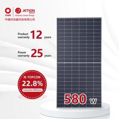 China 580W 12V Monocrystalline Solar Panel with IP68 Junction Box for High Efficiency Power Generation for sale